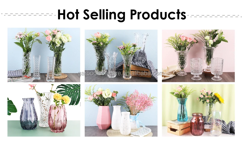 Luxury Handmade Colored Glaze Glass Flower Vase for Decor