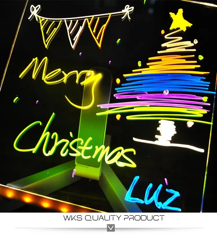 Factory OEM Writing Light Clear Desktop Whiteboard with Stand Led ...