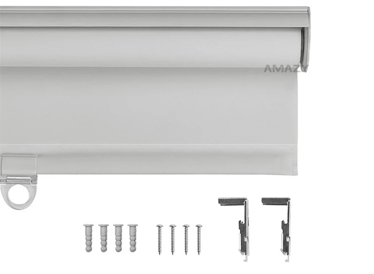 Modern Cordless Safety Roller Shades Light Filtering Slow Rise Spring ...