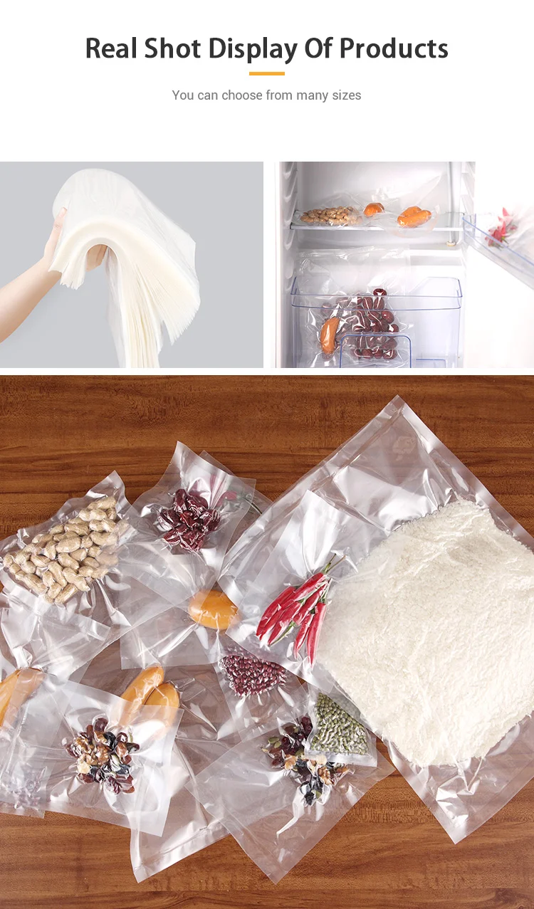 Custom Heat Seal Vacuum Plastic Embossed Food Packaging Vacuum Bag For ...