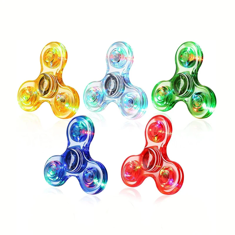 Wholesale Crystal Hand Finger Fidget Led Light Spinner Toy For Kids ...