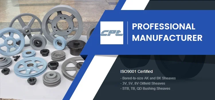 3v Series Gray Cast Iron Sheaves With Stb Bushing - Oem Customizable