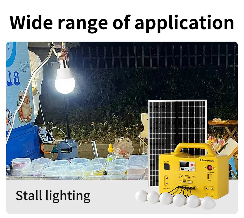 20W DC Mini Solar Lighting System - Portable & Efficient