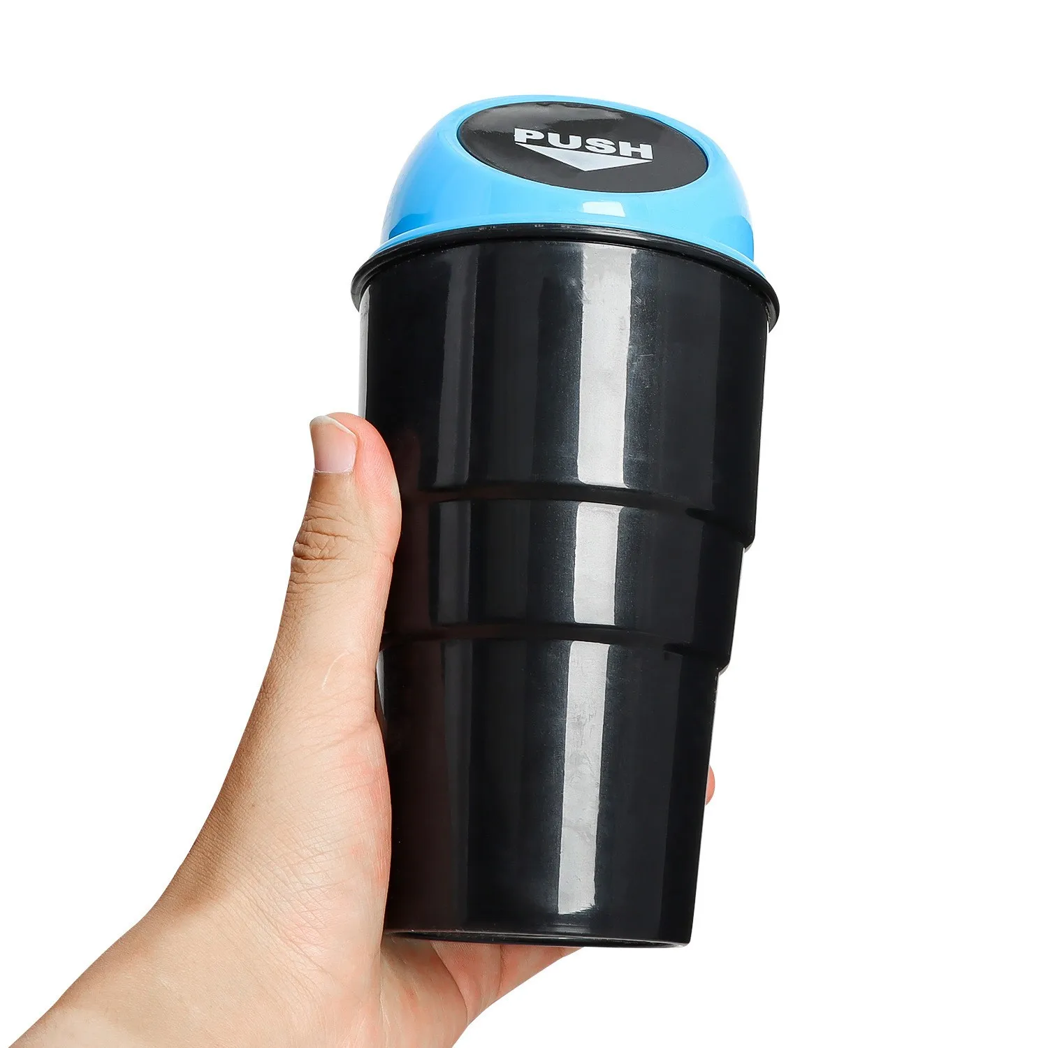 Plastic Ashtray with Round Spring Lid Cheap Vehicle Ashtrays Double ...