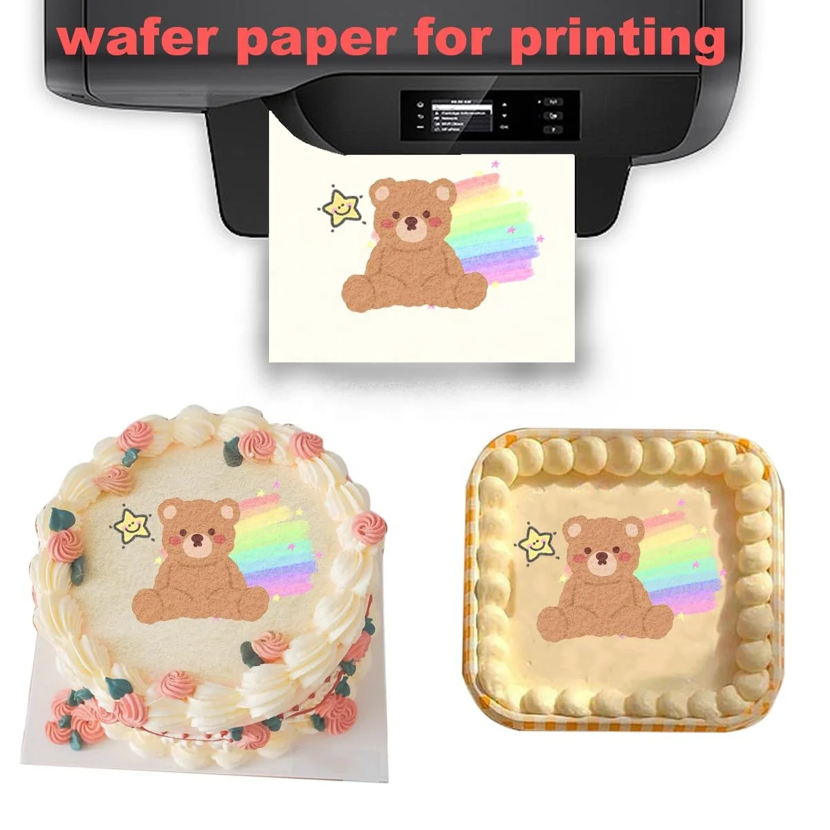 Edible Wafer Paper A4 Size Eatable Wafer Paper for Cake Decoration ...