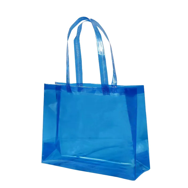 Pink Pvc Clear Tote Bags For Ladies Clothing Storage Bags For Travel ...