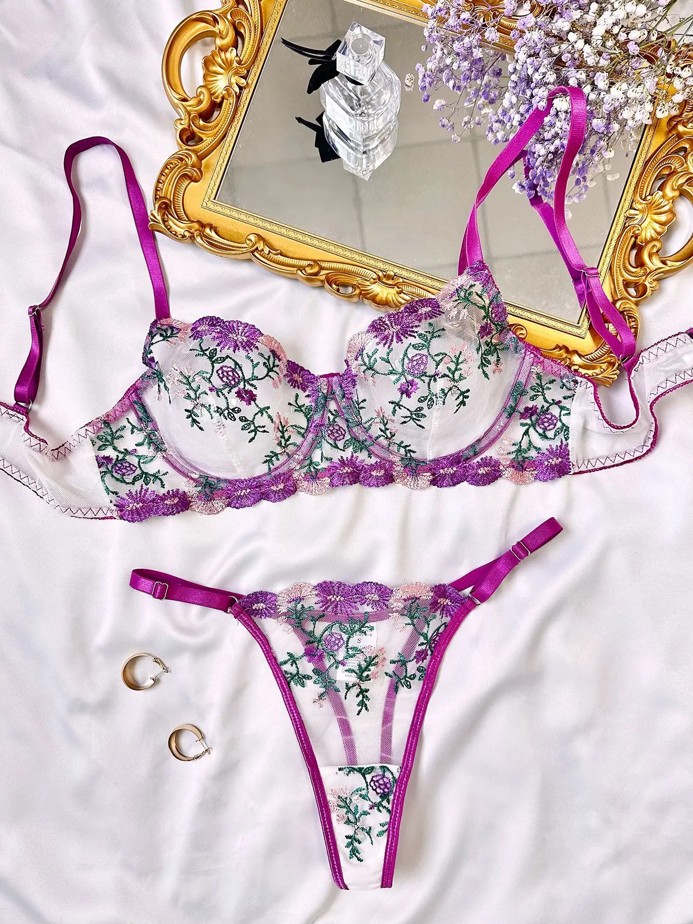 Two Pieces Sexy Lingerie Set For Women Hot Sexy Underwear With Thong