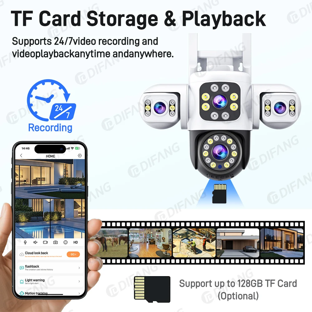 12MP Wifi Security Camera with AI Auto Tracking & Night Vision
