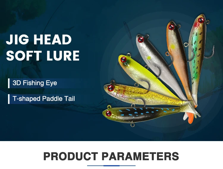 Pre-rigged Jig Head Soft Lure For Bass Fishing & More | 9.5cm Oem