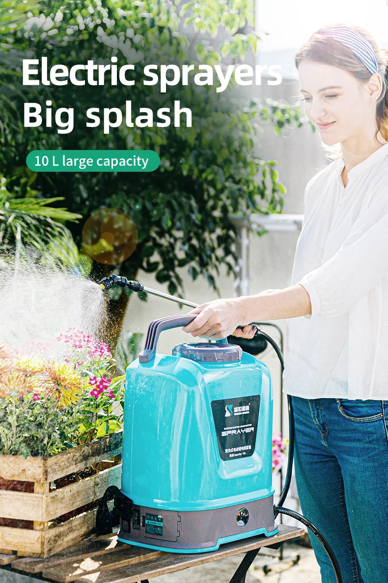 Agricultural Plastic Knapsack Electric Sprayer - 10L