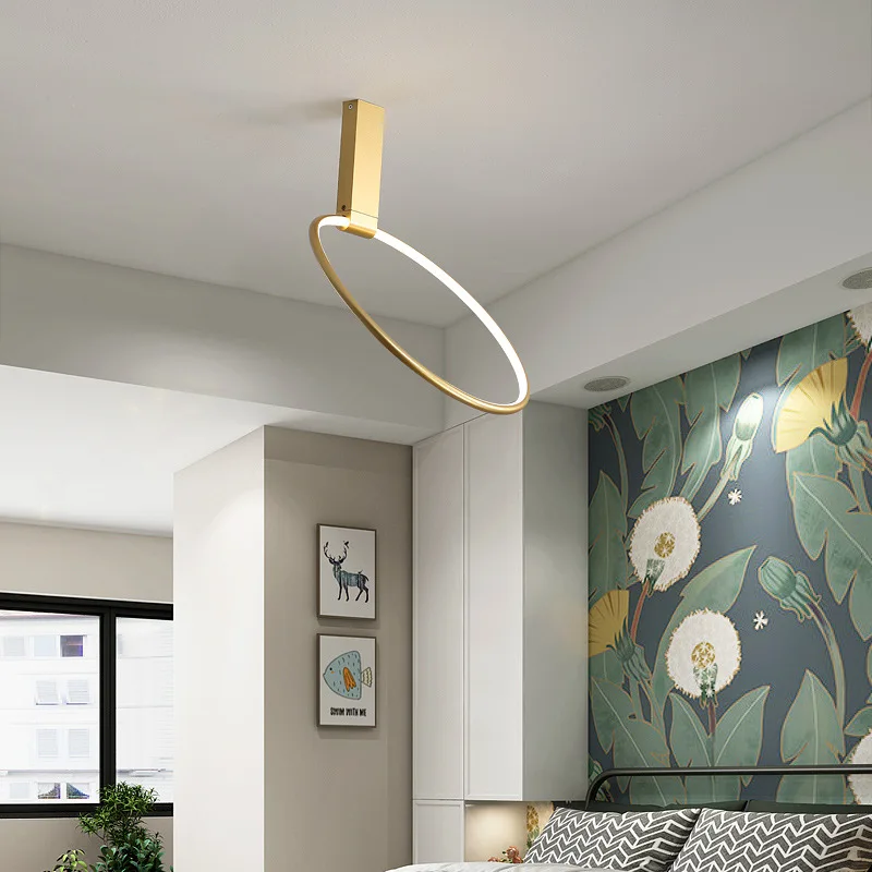 Scandinavian Design LED Ceiling Lamp - 360 Degree Rotation