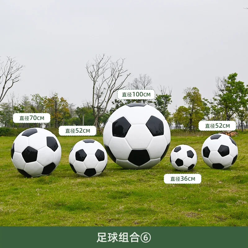 Fiberglass Iconic Sculpture Sport Soccer Ball Ornament Custom-made ...