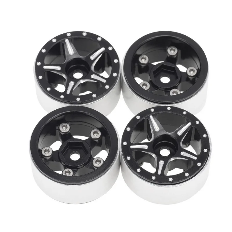 Sturdy Wheel Hub Black Metal Alloy Beadlock Wheel Rims For Axial Scx24 ...