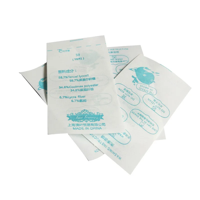 Baby's Clothing Print Label Garment Tear Away Care Wash Tag Clothing ...