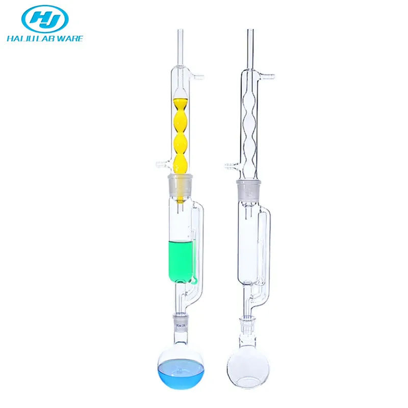 HAIJU LAB Glass Heavy Wall 60~1000ml Soxhlet Extraction Apparatus ...
