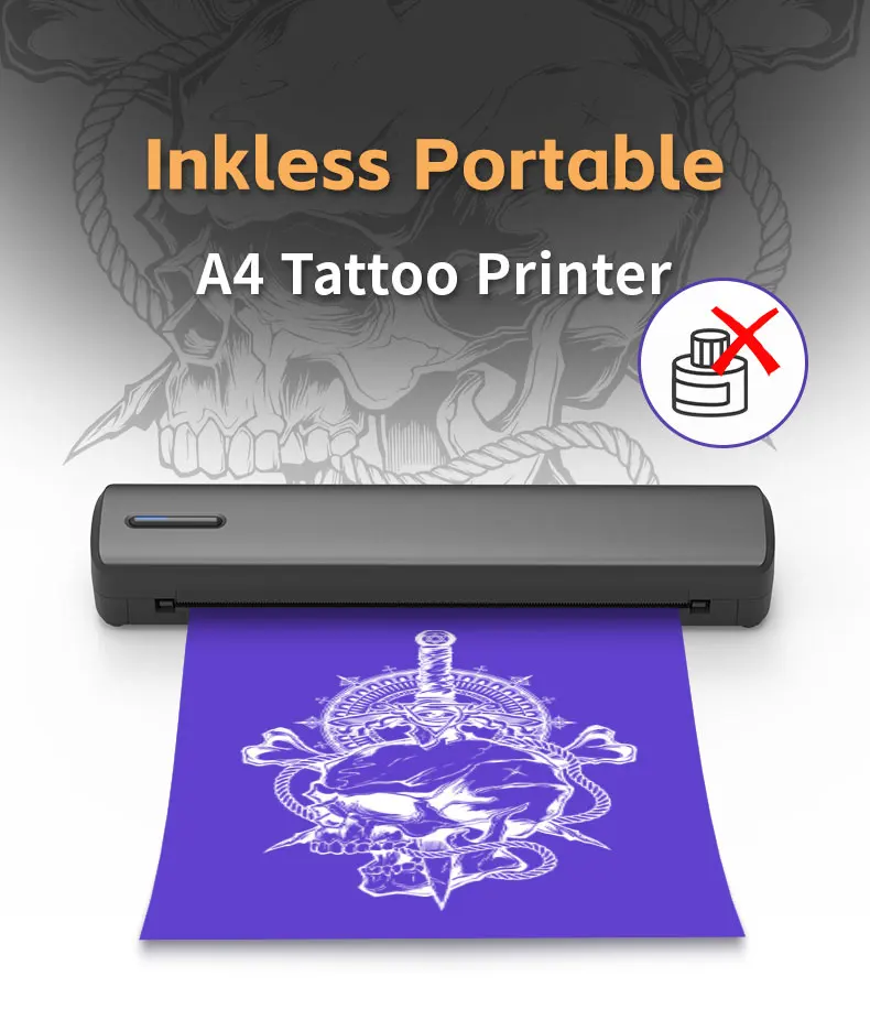C80 Mobile Thermal Printer: Portable Tattoo Printer Machine with USB ...
