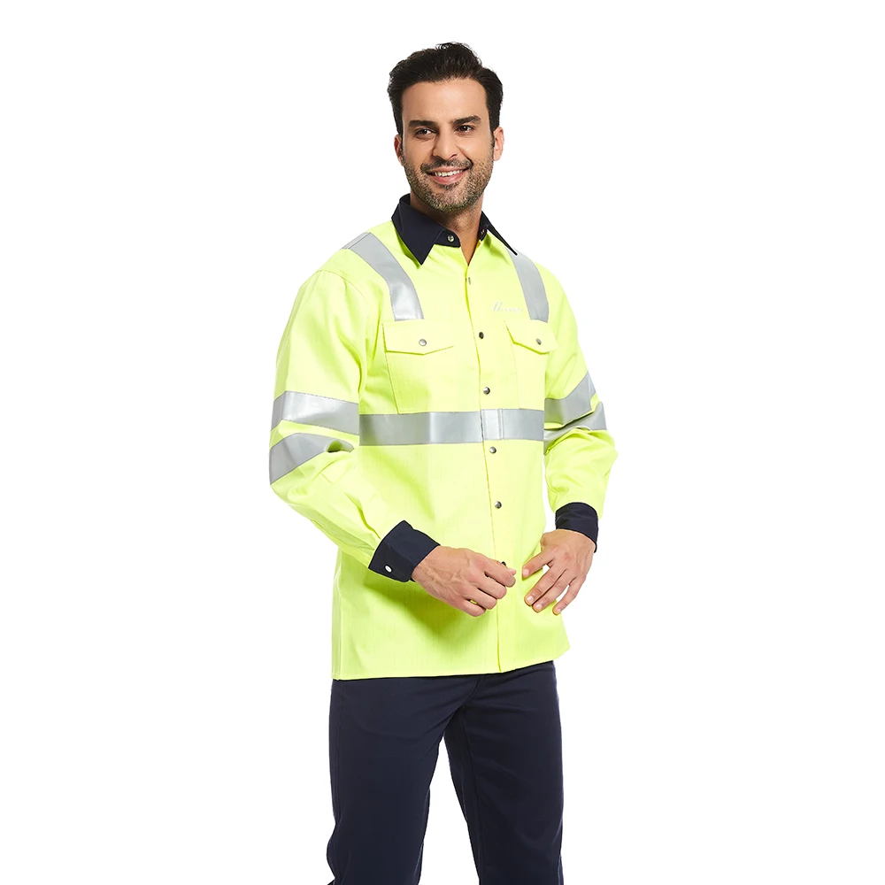 Fire Retardant Industrial FRC Shirt - High Visibility Workwear