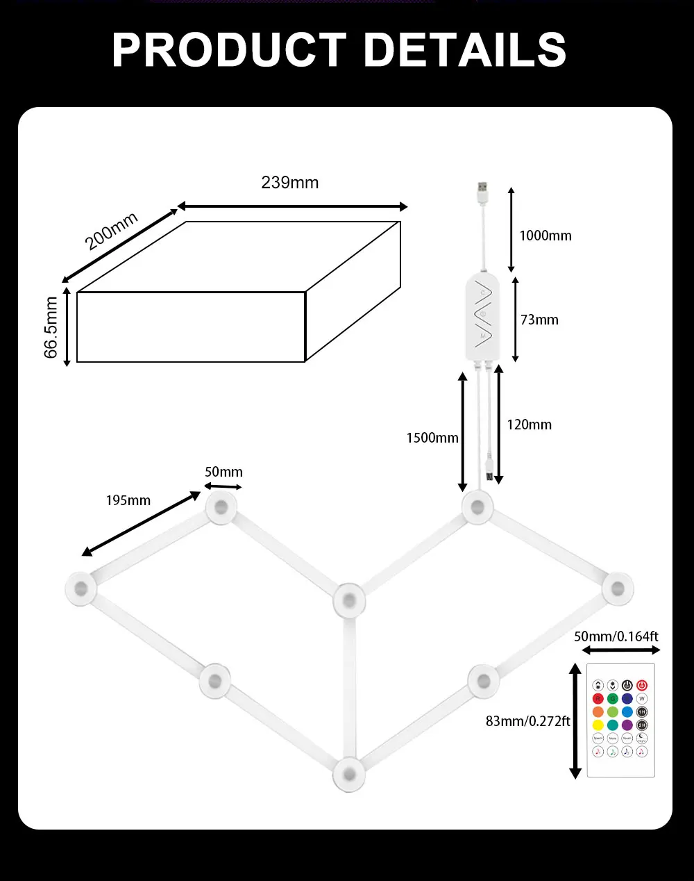 DIY RGB Smart Splicing Glide Wall Lighting for Gaming