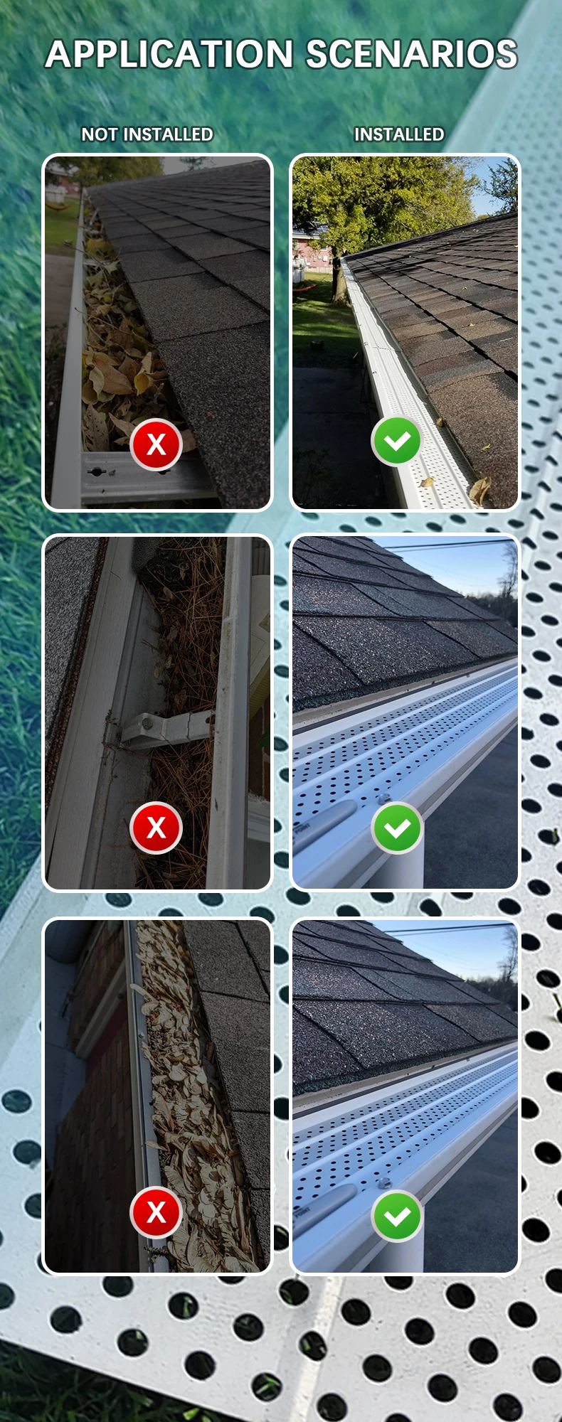 Aluminum Leaf Guard Gutter Guards - Durable & Efficient