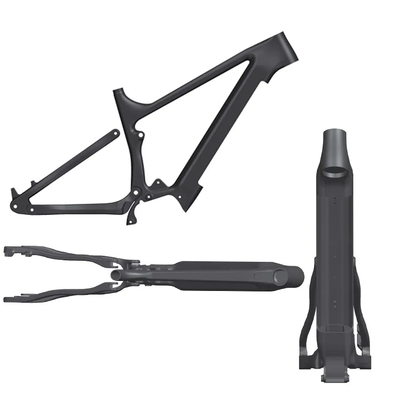 Toray T700 Full Suspension Ebike Carbon Fiber Frame Fit for Shimano DU ...