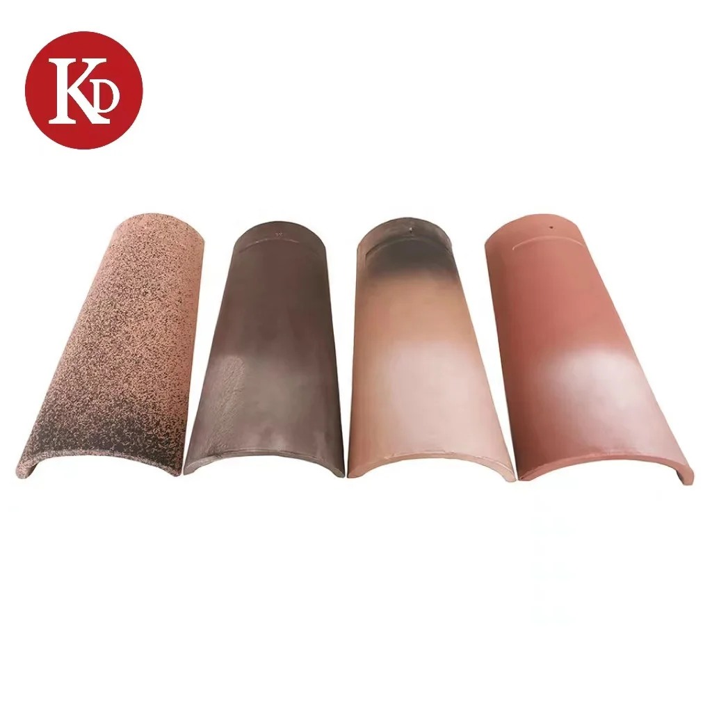 Mediterranean Region Design Terracotta Red Clay Barrel Roof Tiles ...