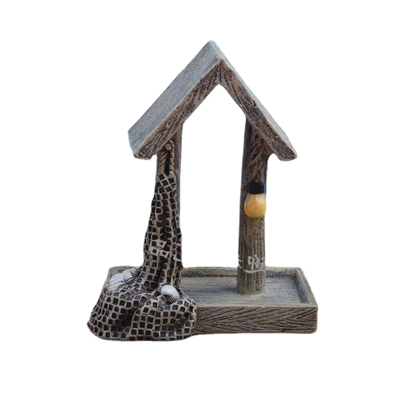 quyingqiu Resin building door eaves Fishing net succulent flower pot ...