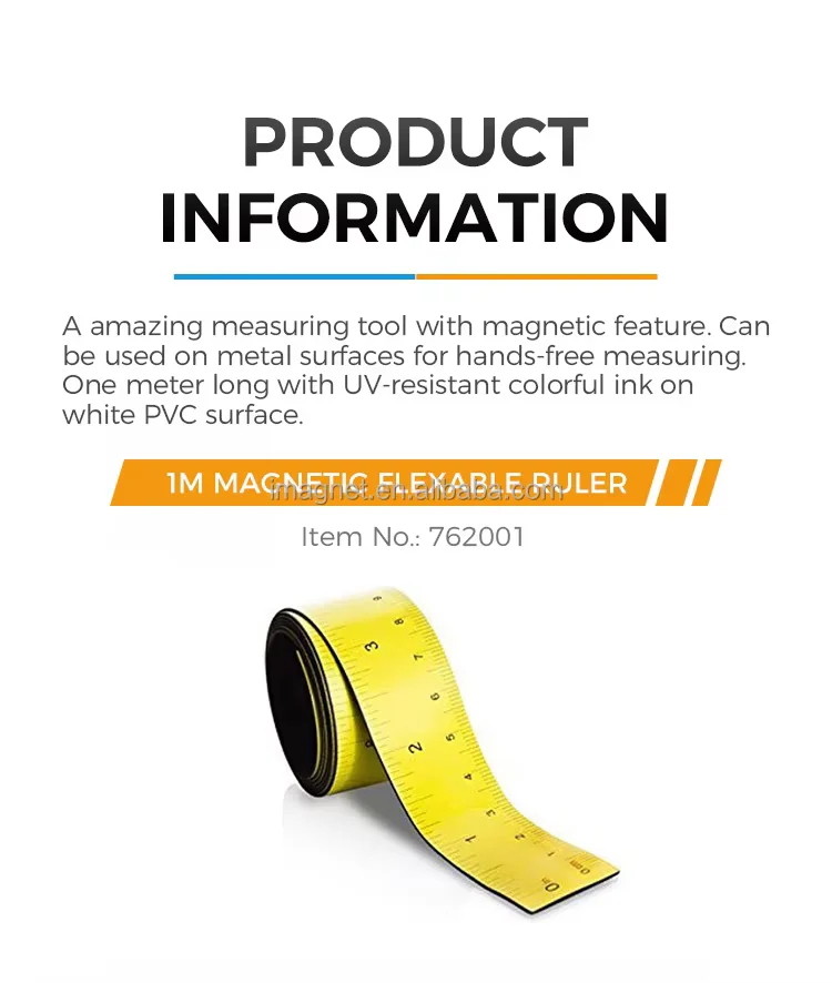 Durable 36-Inch Magnetic Measuring Tape - Flexible Rubber Ruler for ...