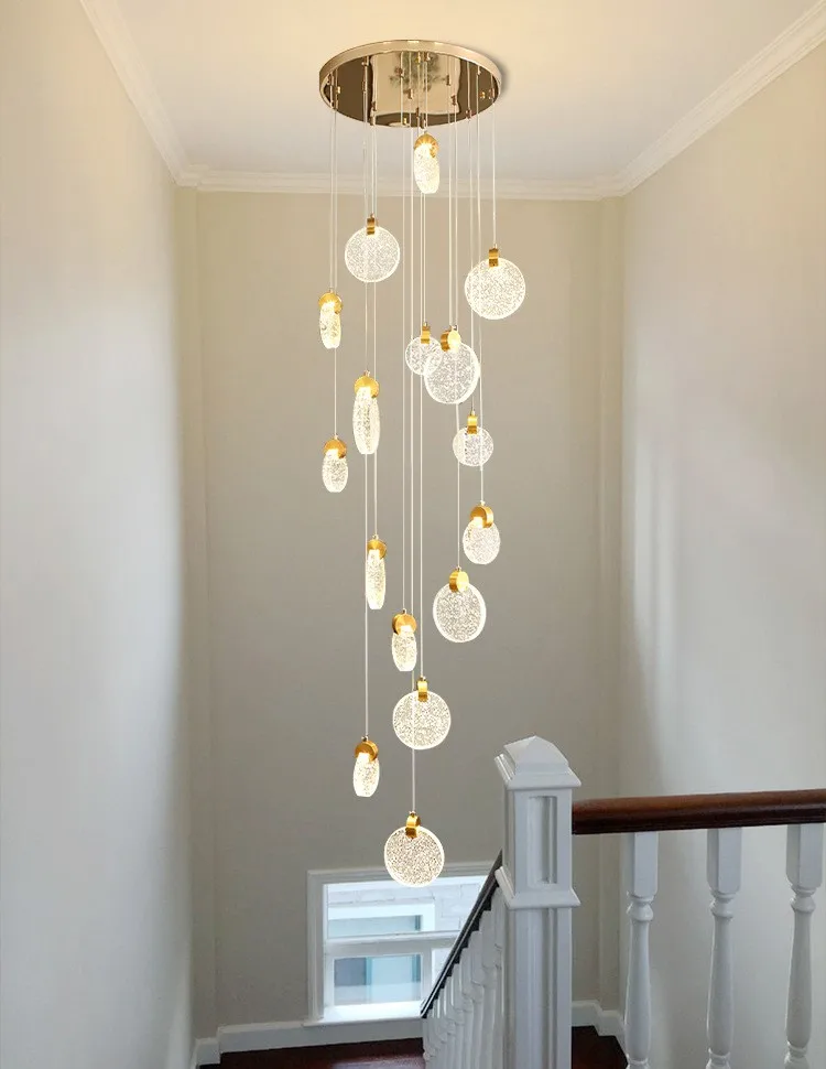 Led Circular Crystal Chandelier Ceiling String Crystal Lights Luxury ...