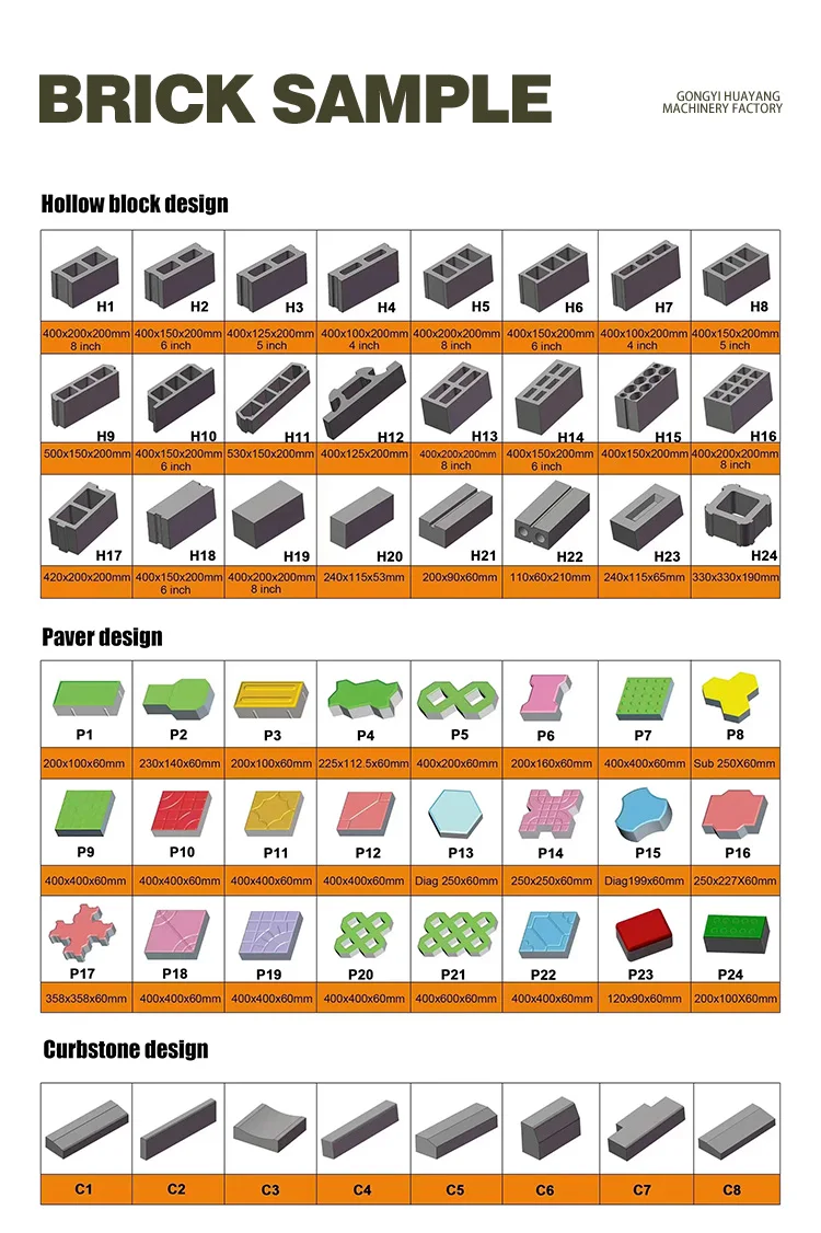 Gray Concrete Diesel Engine Hollow Block Making Machine Hy5-15 Block ...