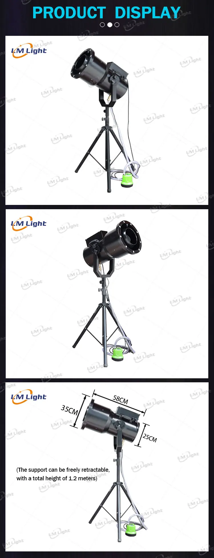 2024 New Style Jet Foam Cannon Activity 1500W Rgb Led Light Foam ...