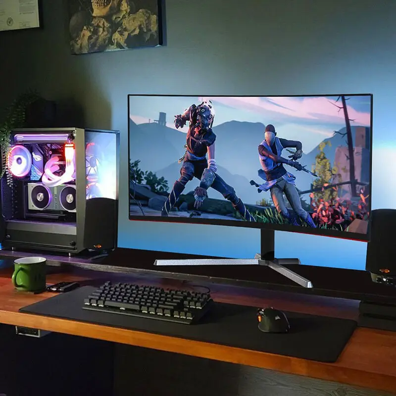 Gaming Utility Desktop Monitor New Design 27 Inch Curved and Frameless ...