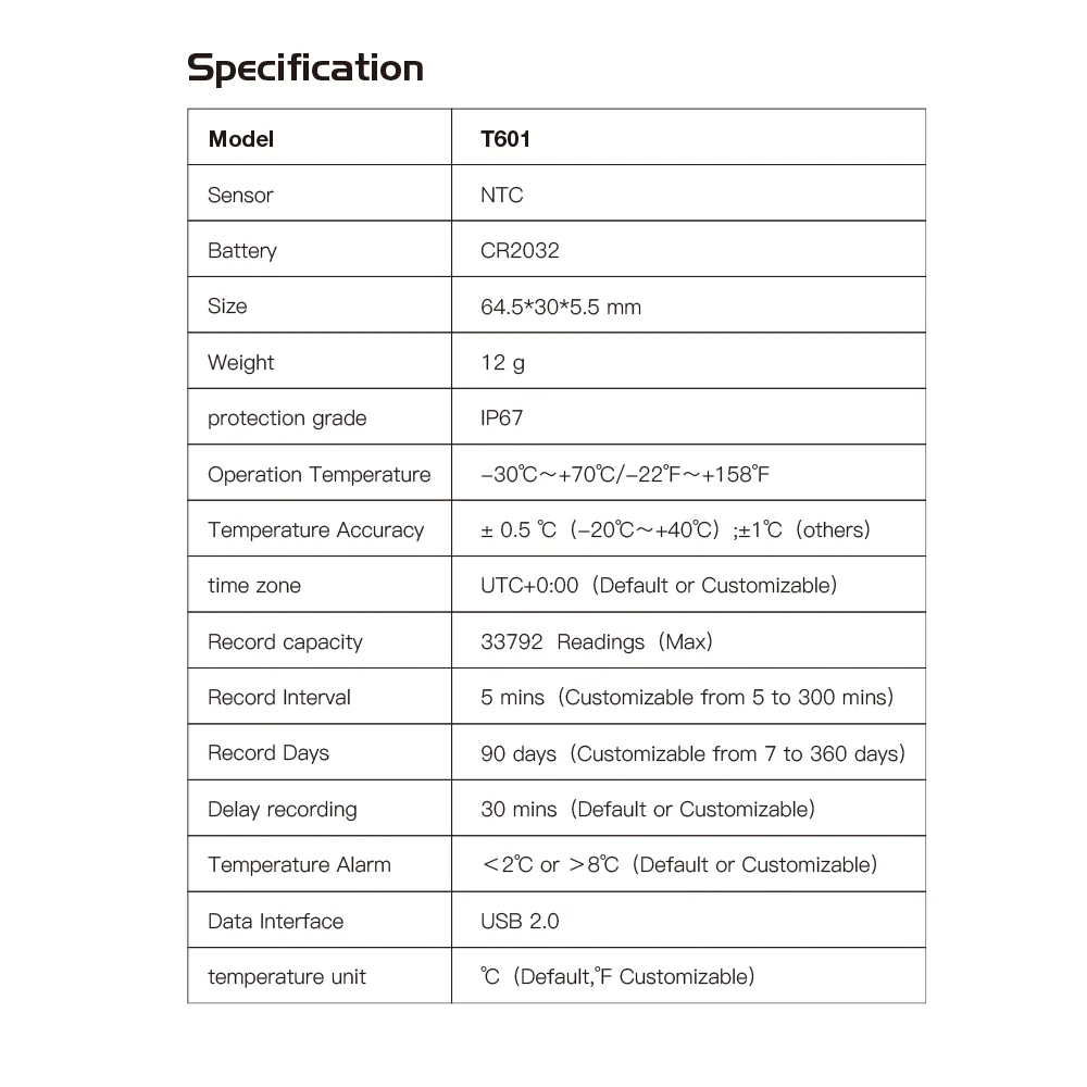 Cold Chain Disposable Temperature Recorder Usb Temperature Monitor ...