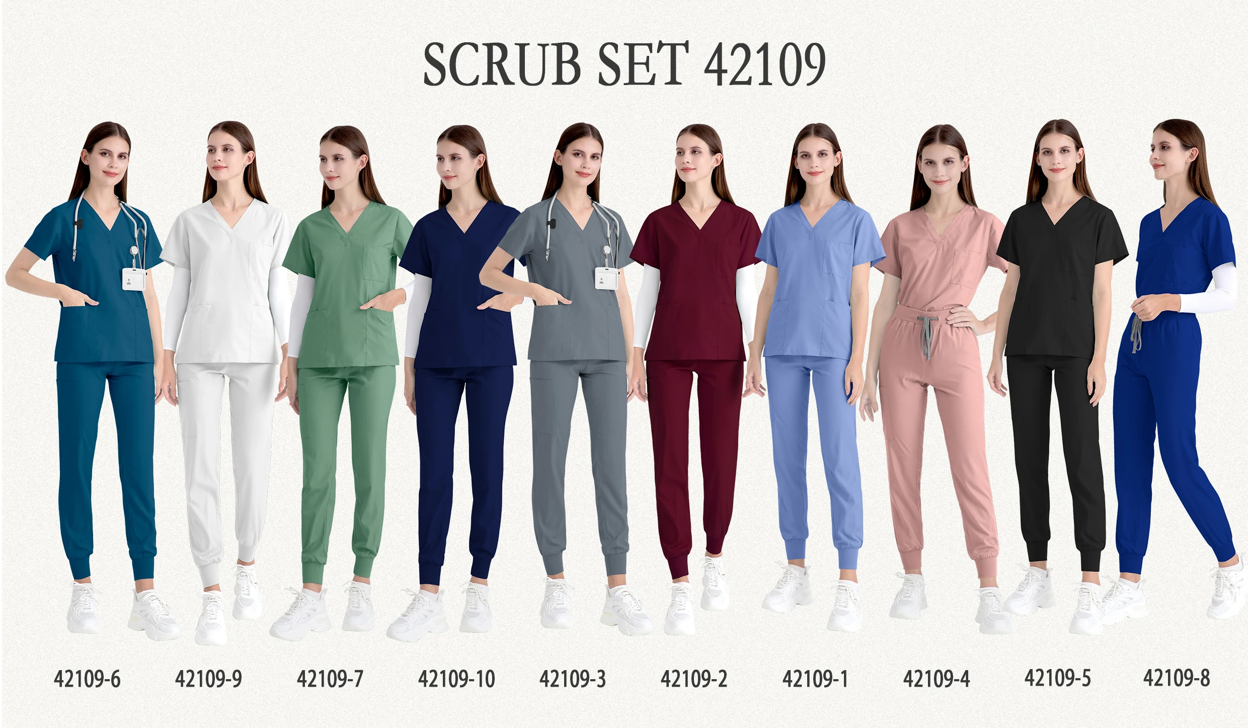 Stylish Custom Logo Stretch Doctor Nurse Surgical Uniforms