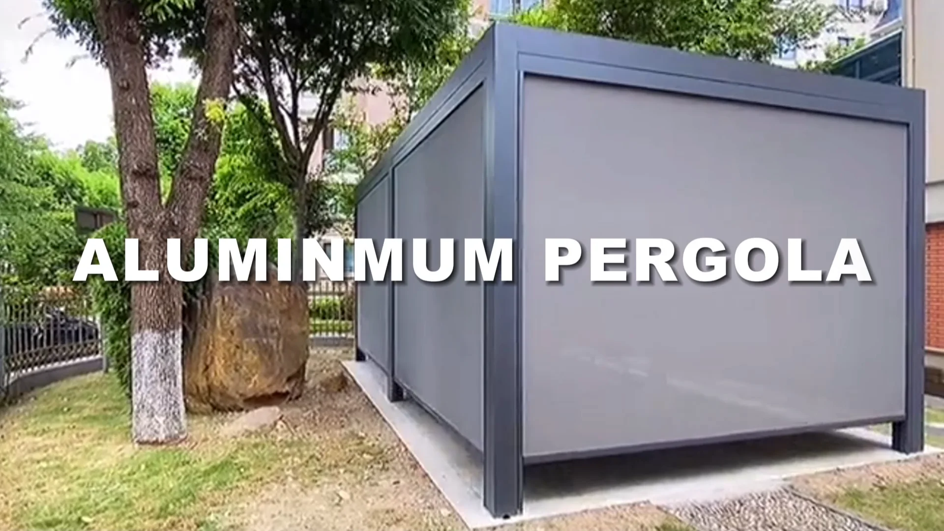 Motorized Louver Pergola Gazebos Construction Garden Building Motorized ...