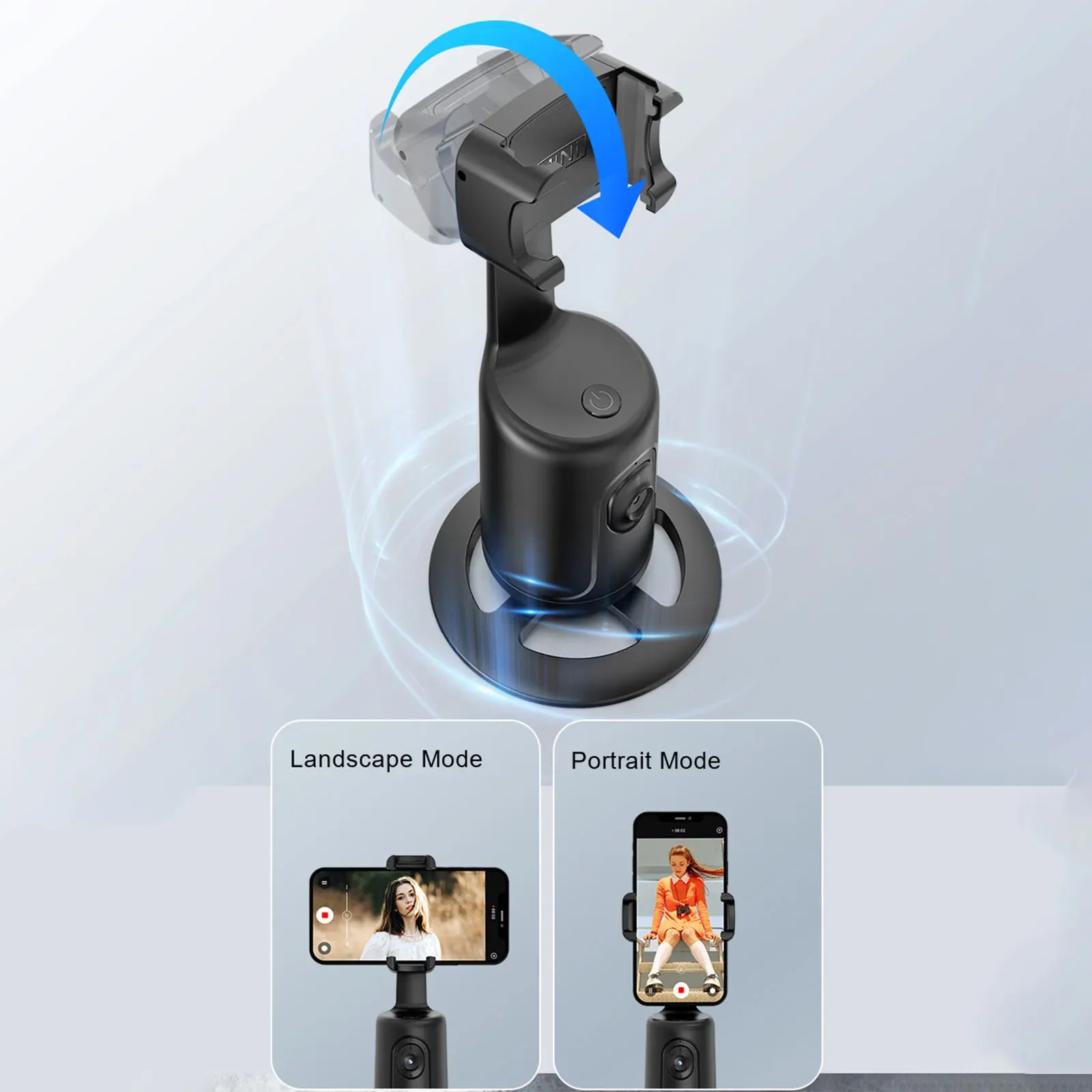 AI Intelligent Auto Face Tracking Tripod 360 Gimbal Stabilizer Phone ...