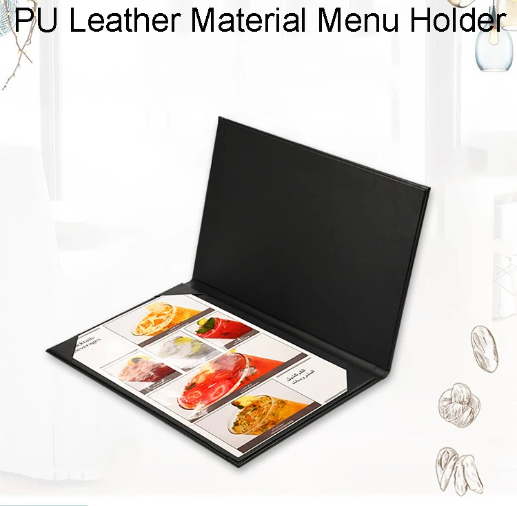 Custom Leather Menu Holder Hotel Restaurant Supplies Table Menu Card ...