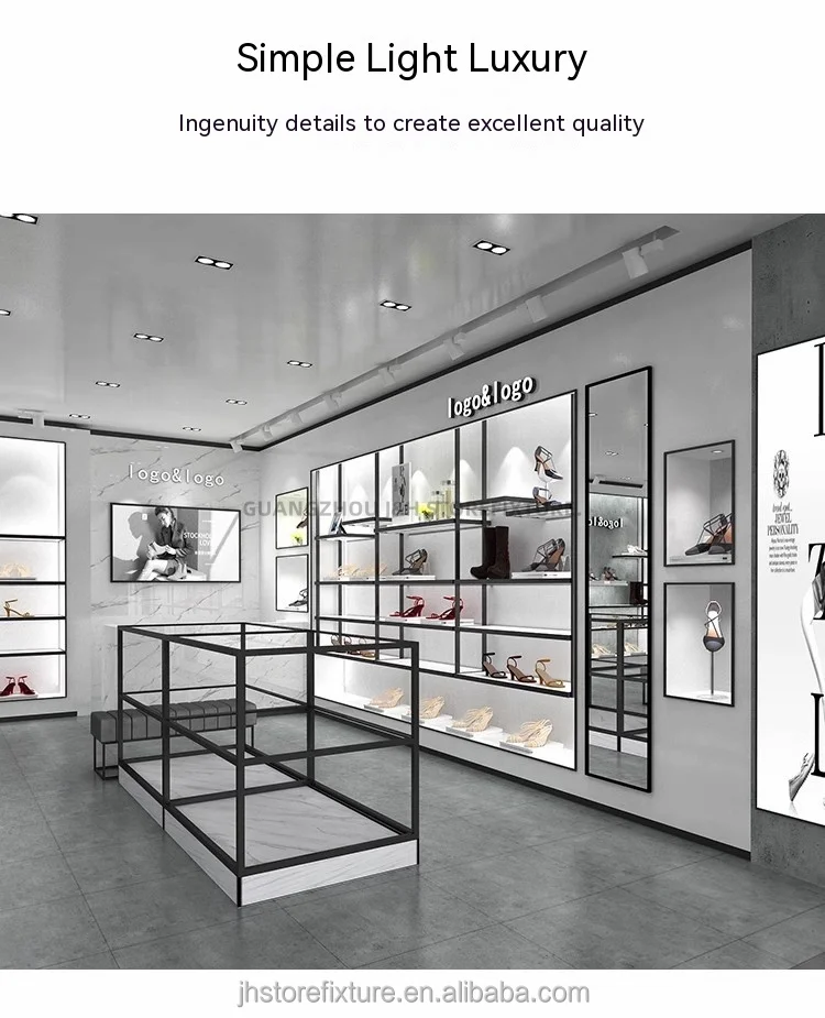 Customizable Shoe Store Display - Modern & Durable Design