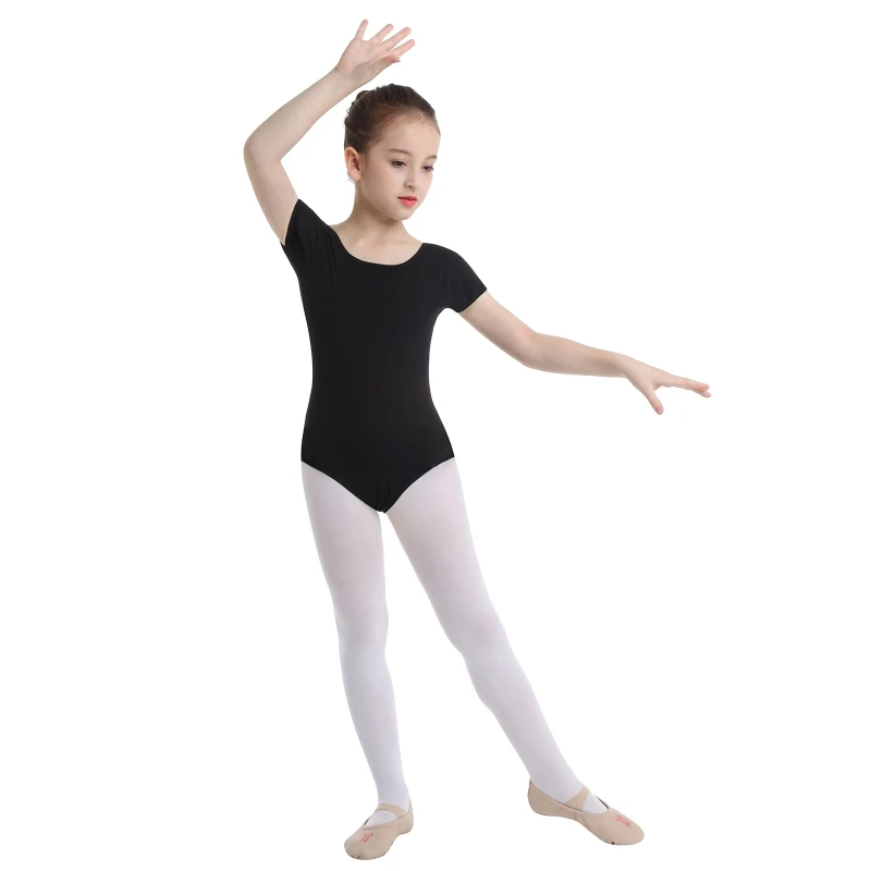 Custom Girls Short Sleeve Performance Wear Training Dance Leotard ...