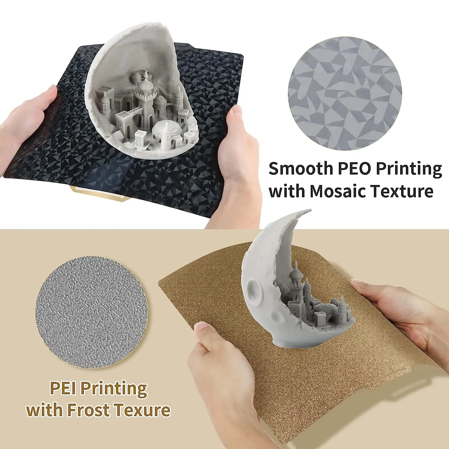 Ur Elk 3d Smooth Carbon Fiber Peo/pet+textured Pei Build Plate 257*257mm For Bambu Lab X1 3d ...