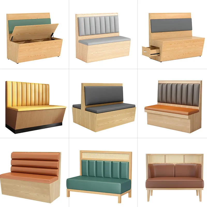 Colorful Fast Food Restaurant Furniture - Booth Seating