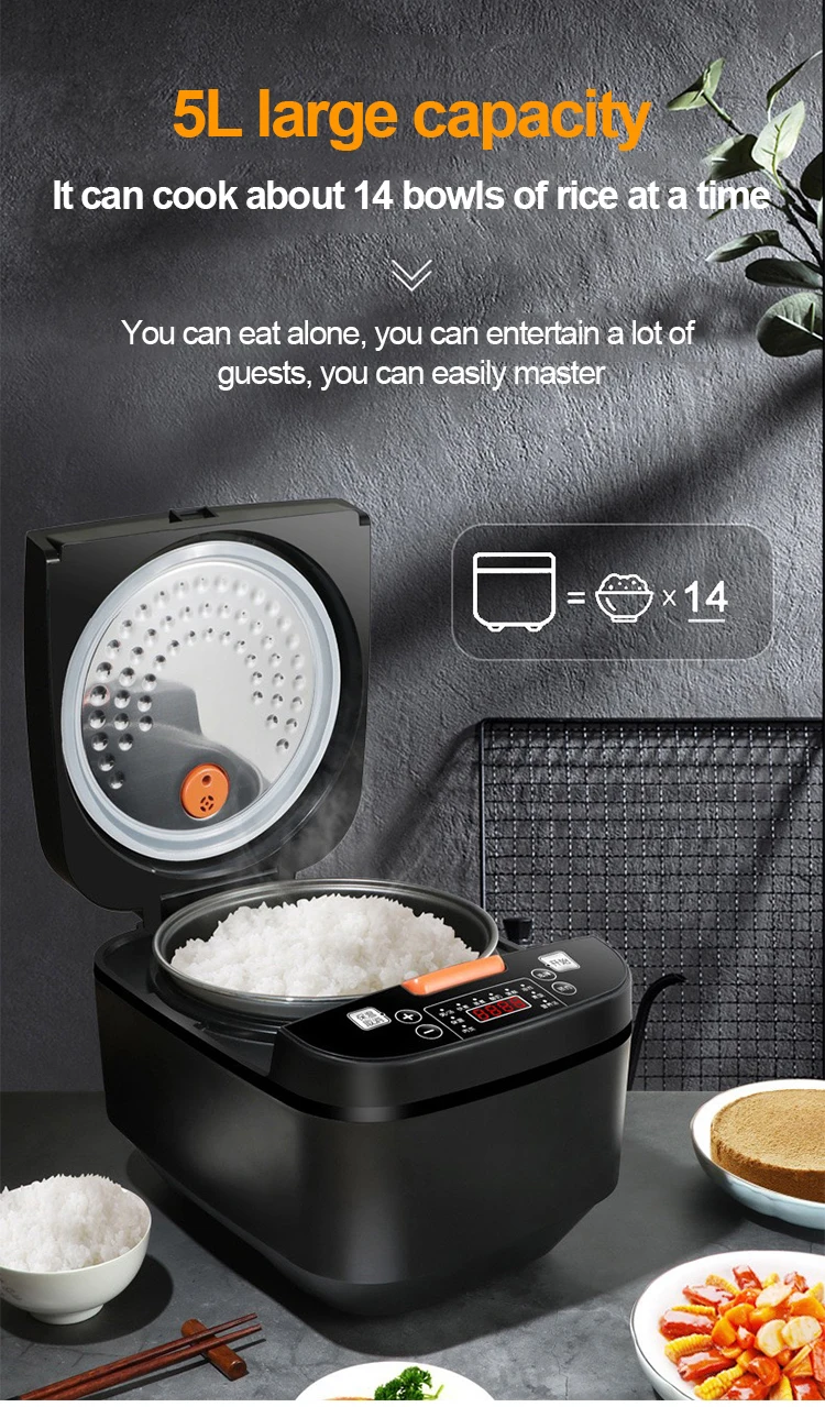 5L Smart Cooking Rice Coker - Multifunctional Electric Cooker