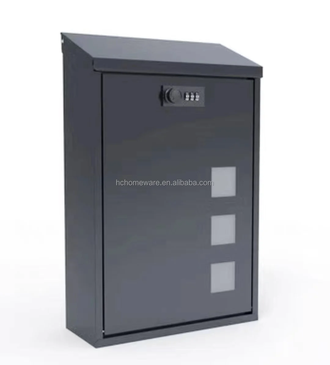 Outdoor Digital Smart Lock Wall Mounted Mailbox Metal Post Paper Modern ...