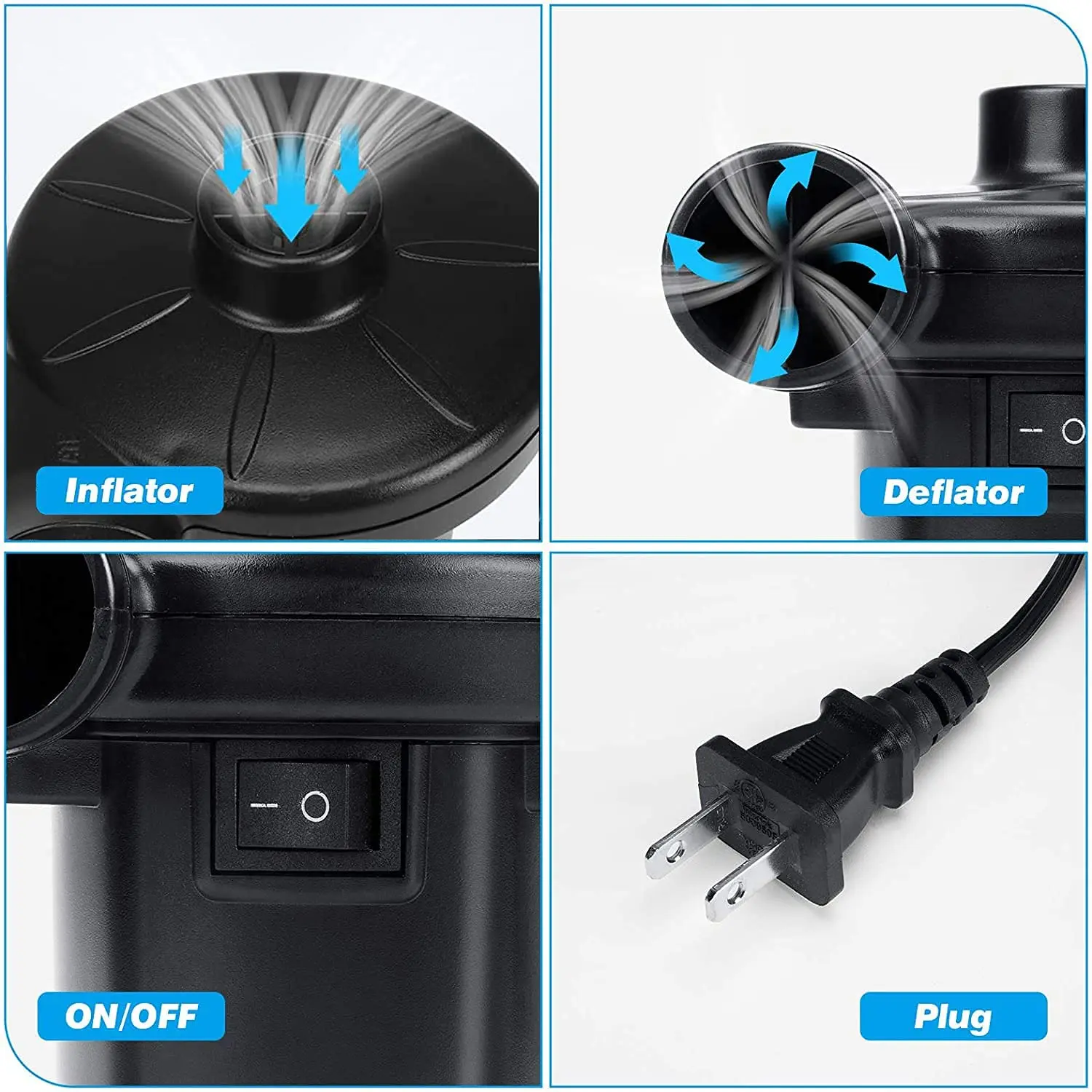 Mini Electric Air Pump for Inflatable Mattresses & Toys