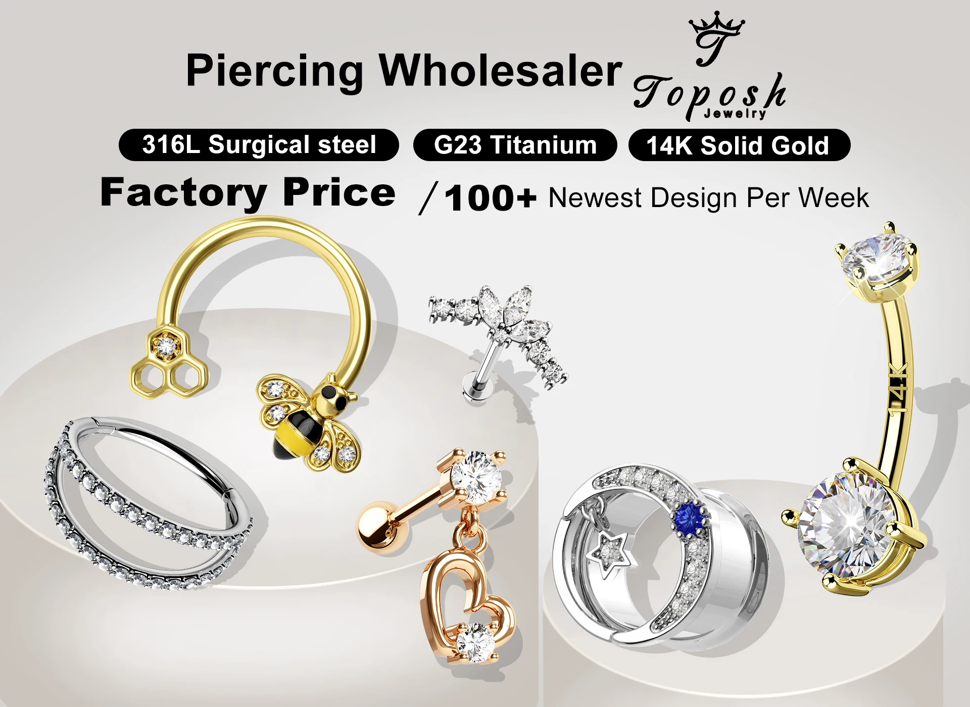 2024 14k Gold Star Nose Ring Pin Nose Piercing Body Jewelry - Buy 14k Gold nose Pin nose Ring ...