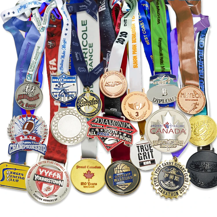 Medalla de fútbol de metal y oro personalizada, 5k, para correr ...