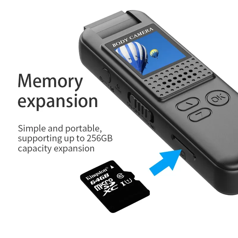 CS08 1080P Mini Camera with Magnetic Clip & 180° Lens - OEM | Wholesale