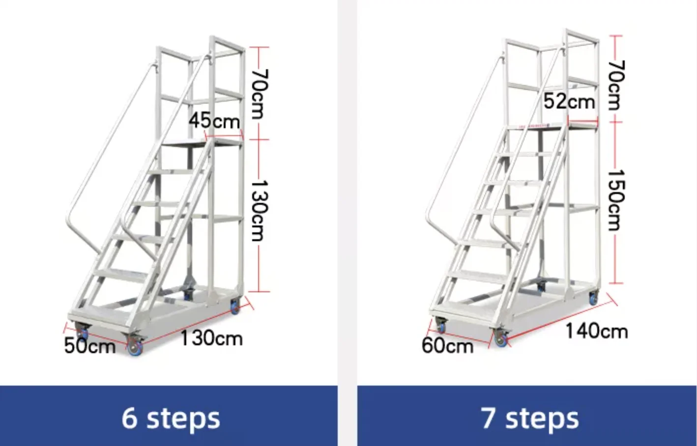 High Quality Rolling Removeable Mobile Ladders Medium-duty Rolling ...