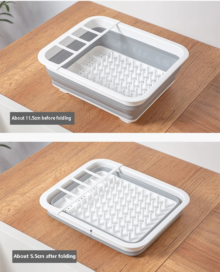 Kitchen Bowl Dish Tableware Plastic Triangle Storage Drainer Shelf ...