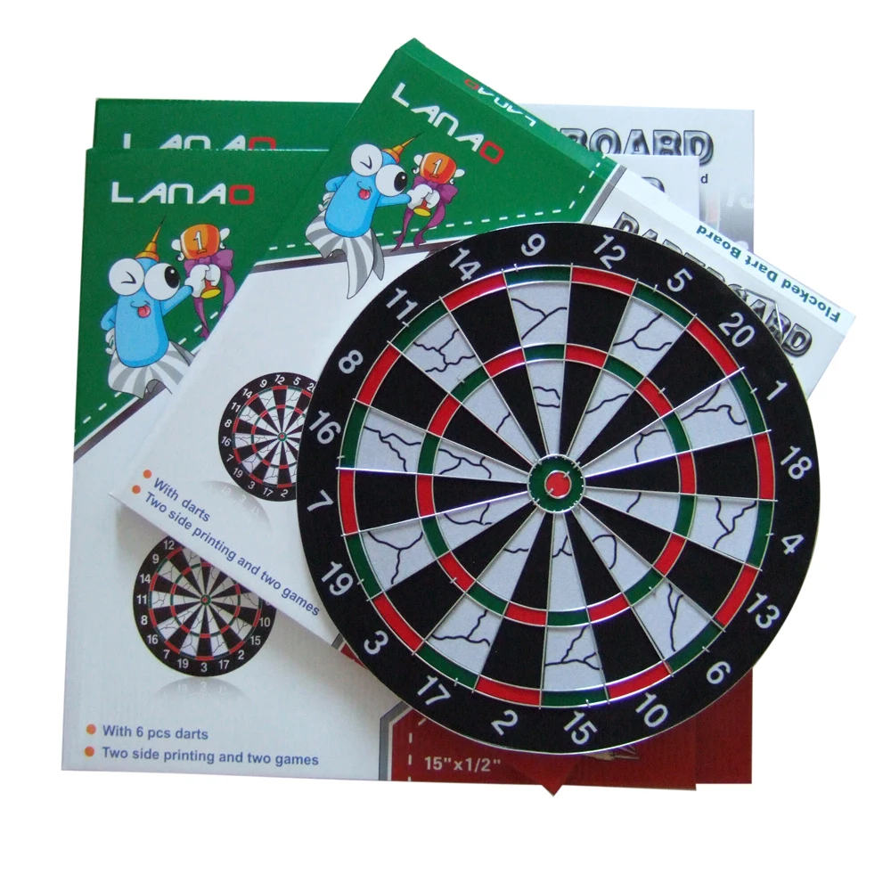 Double Sides Dart Board Set - Classic Style & Customizable