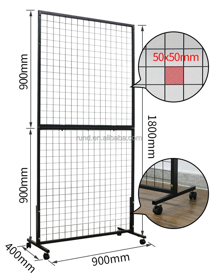Heavy Movable Single-Sided Gridwall Panel Display Stand